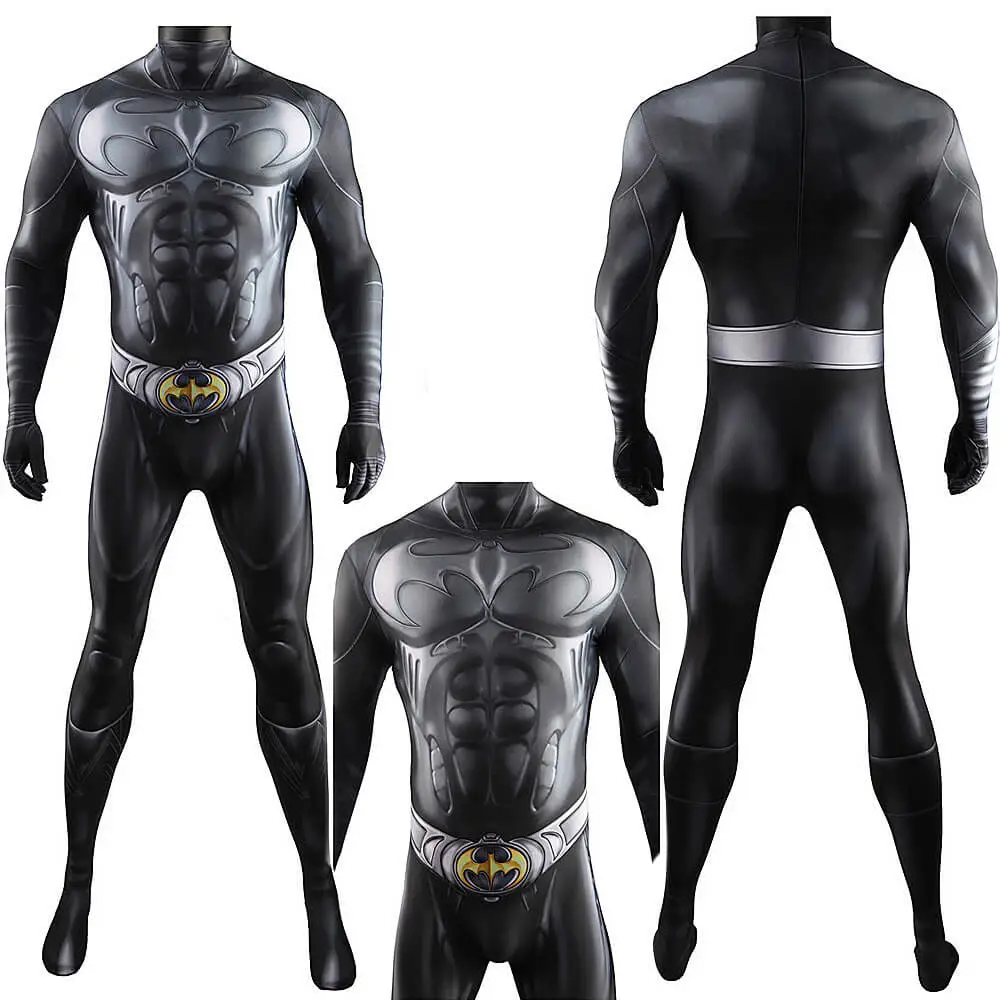 Bruce Wayne Sonar Batsuit Cosplay Costume Adults Kids Hallowcos