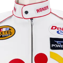 Ricky Bobby Wonder Racing Jacket Faux Leather Coat Talladega Nights