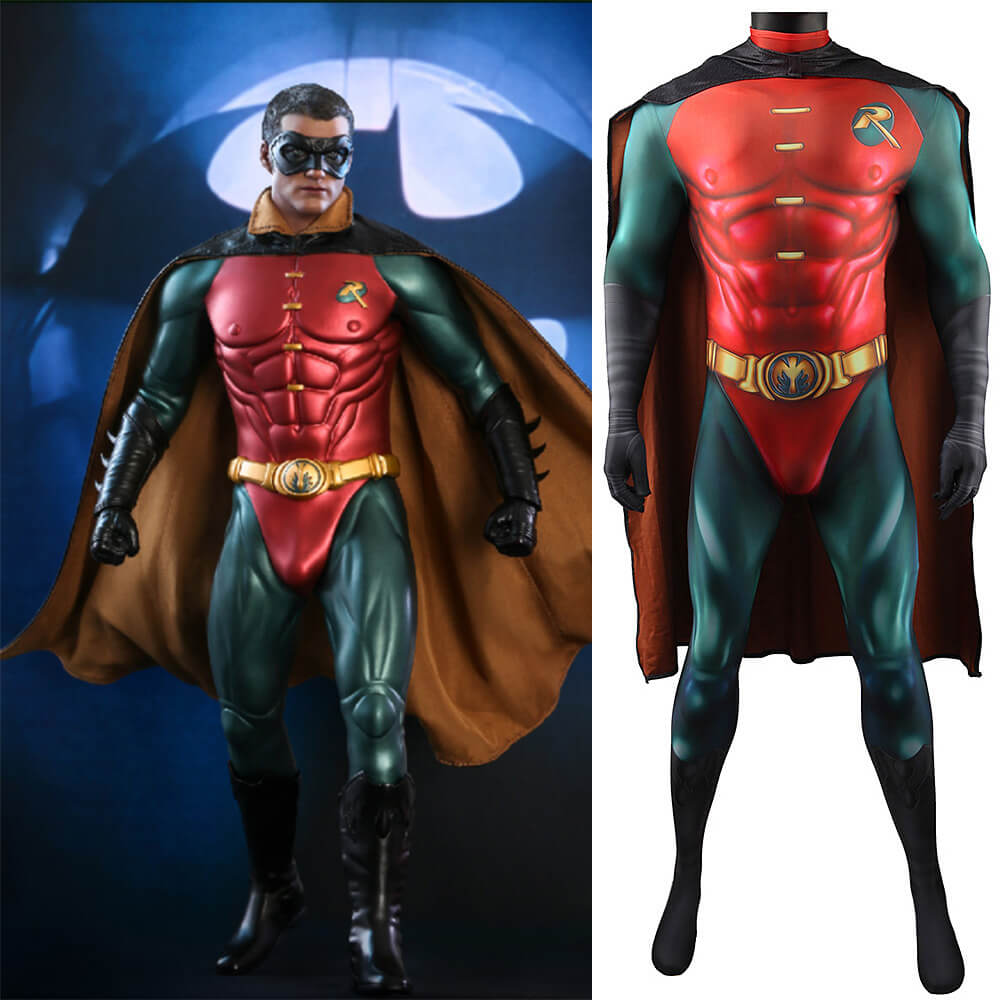 Robin Suit Dick Grayson Cosplay Costume Adults Kids Hallowcos