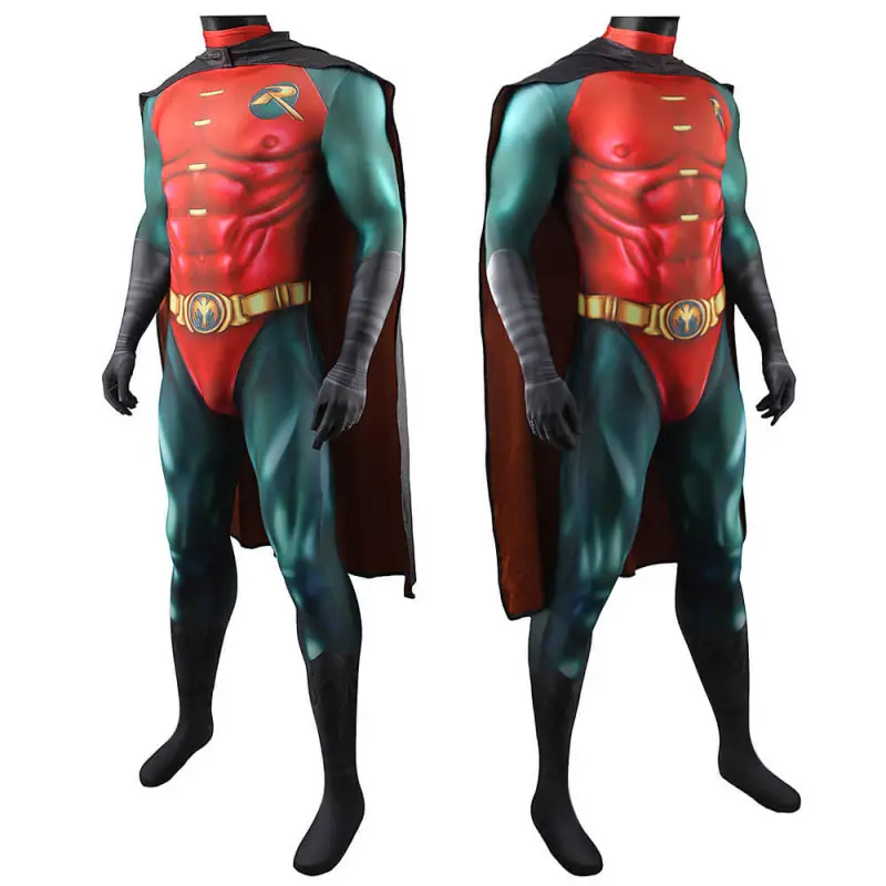 Robin Suit Dick Grayson Cosplay Costume Adults Kids Hallowcos