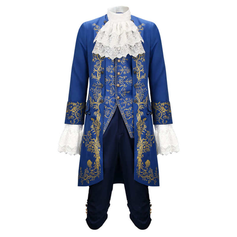 Disney Beauty and the Beast Film Prince Adam Suit Cosplay Costume Hallowcos