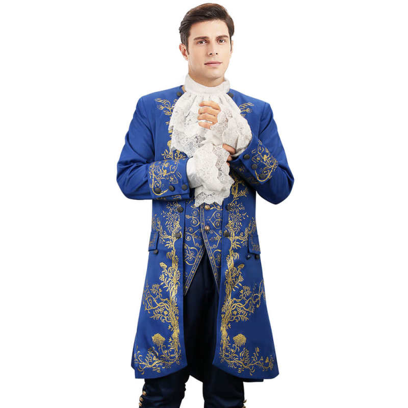 Disney Beauty and the Beast Film Prince Adam Suit Cosplay Costume Hallowcos