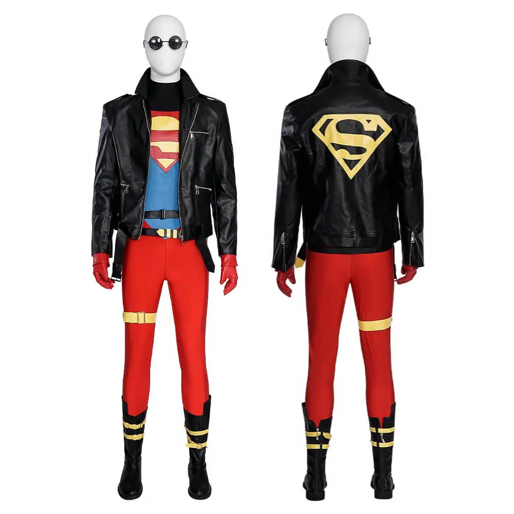 Superboy Costume Kon-El Conner Kent Cosplay Hallowcos