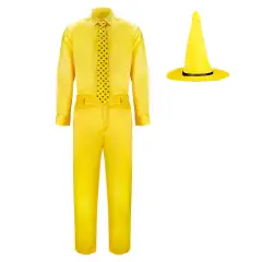 Curious George Man with the Yellow Hat Costume Ted Cosplay Hallowcos