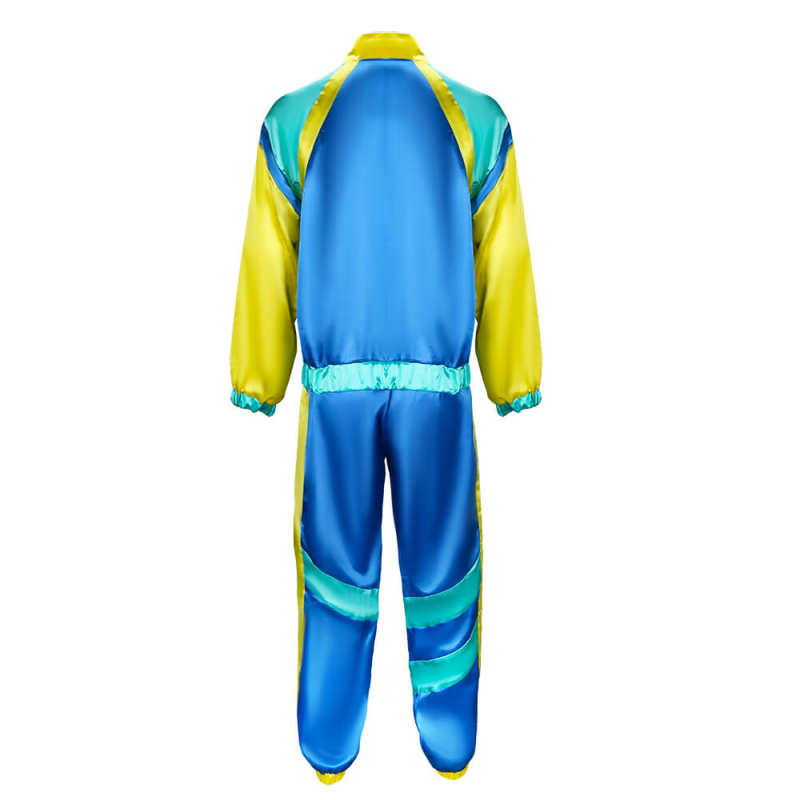 Men's 80s Shell Suit Tracksuit Retro Rock Costume Hallowcos