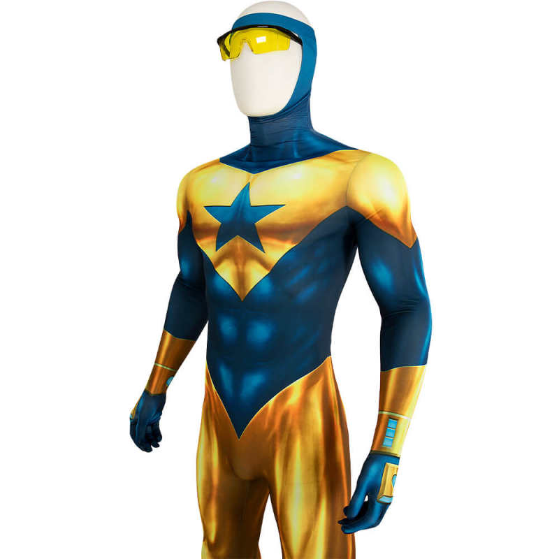 Booster Gold Cosplay Costume Michael Carter Spandex Jumpsuit Hallowcos