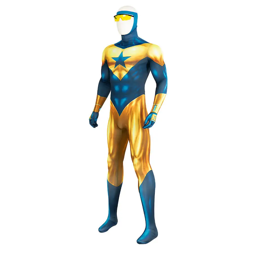 Booster Gold Cosplay Costume Michael Carter Spandex Jumpsuit Hallowcos