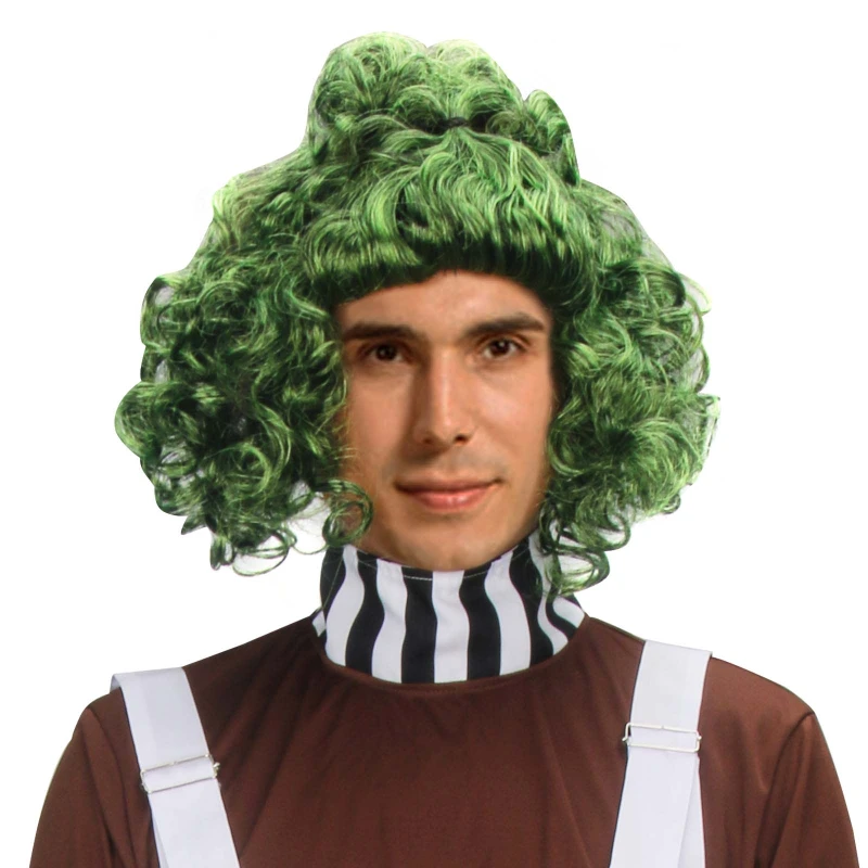 Hallowcos Oompa Loompa Cosplay Wig Charlie and the Chocolate Factory