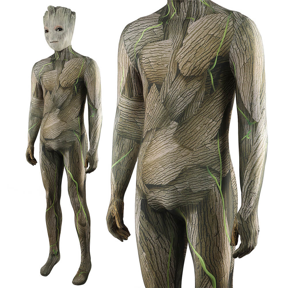 Groot Cosplay Costume with Mask Guardians of the Galaxy Vol. 3 Adults ...