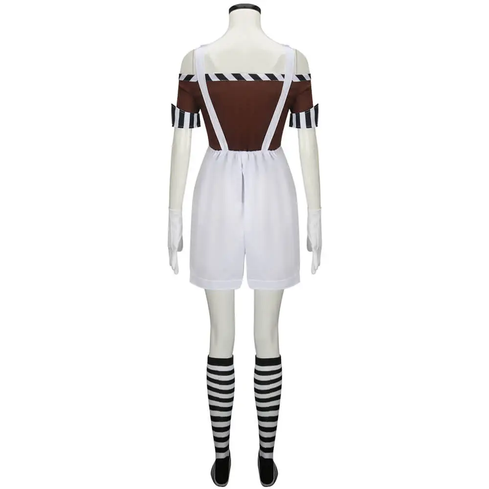 Women's Oompa Loompa Costume Willy Wonka Worker Cosplay Hallowcos