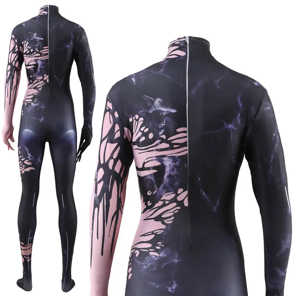 She Venom Spiderman Symbiote Cosplay Costume Adults Kids Hallowcos