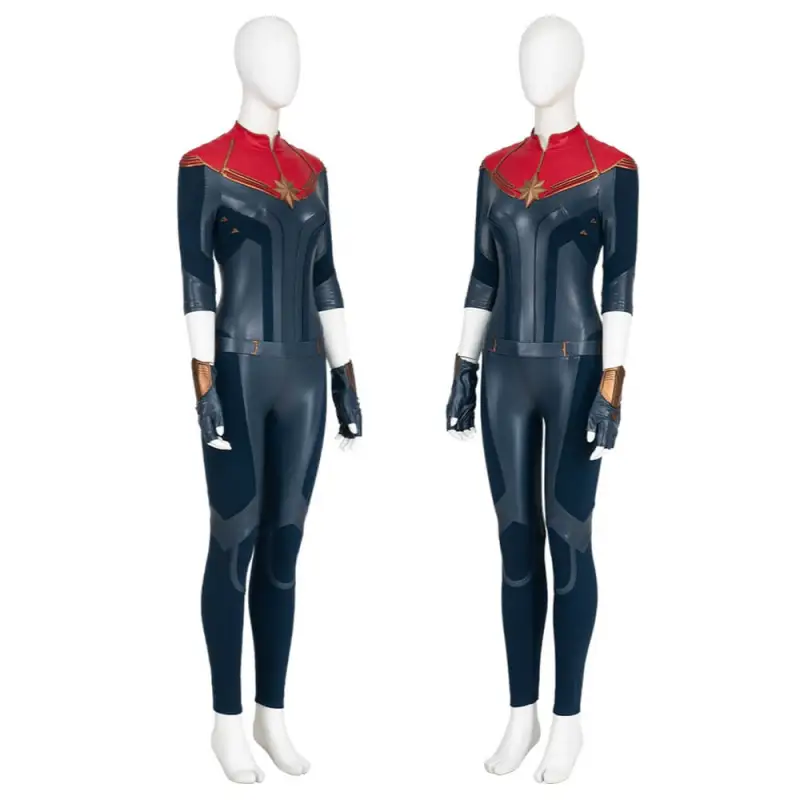 The Marvels Captain Marvel Costume Deluxe Carol Danvers Cosplay Hallowcos
