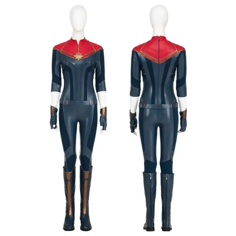 The Marvels Captain Marvel Costume Deluxe Carol Danvers Cosplay Hallowcos