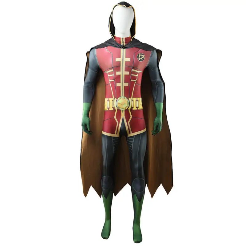 Robin Damian Wayne Cosplay Costume Adults Kids Hallowcos