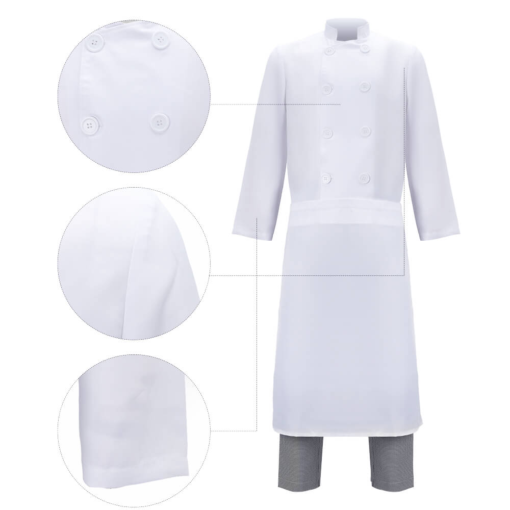 Hallowcos Adults Ratatouille Alfredo Linguini Chef Cosplay Costume