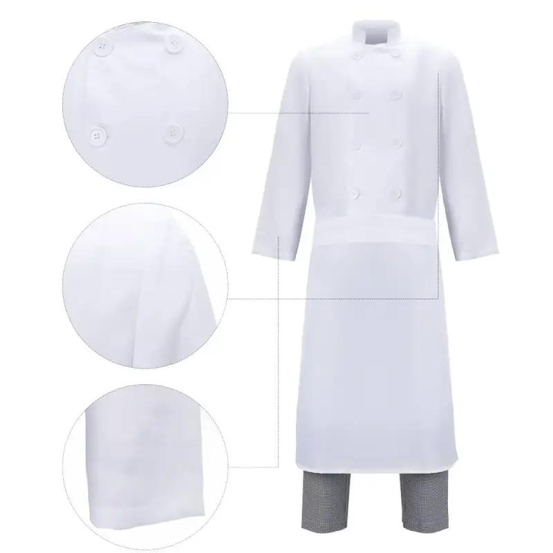 Hallowcos Adults Ratatouille Alfredo Linguini Chef Cosplay Costume