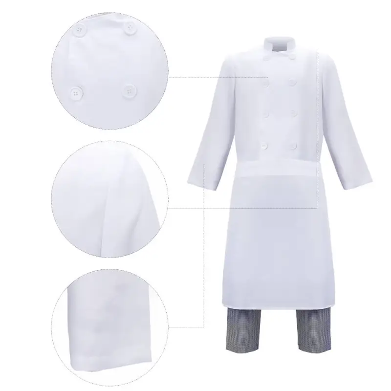 Hallowcos Child Ratatouille Alfredo Linguini Chef Cosplay Costume