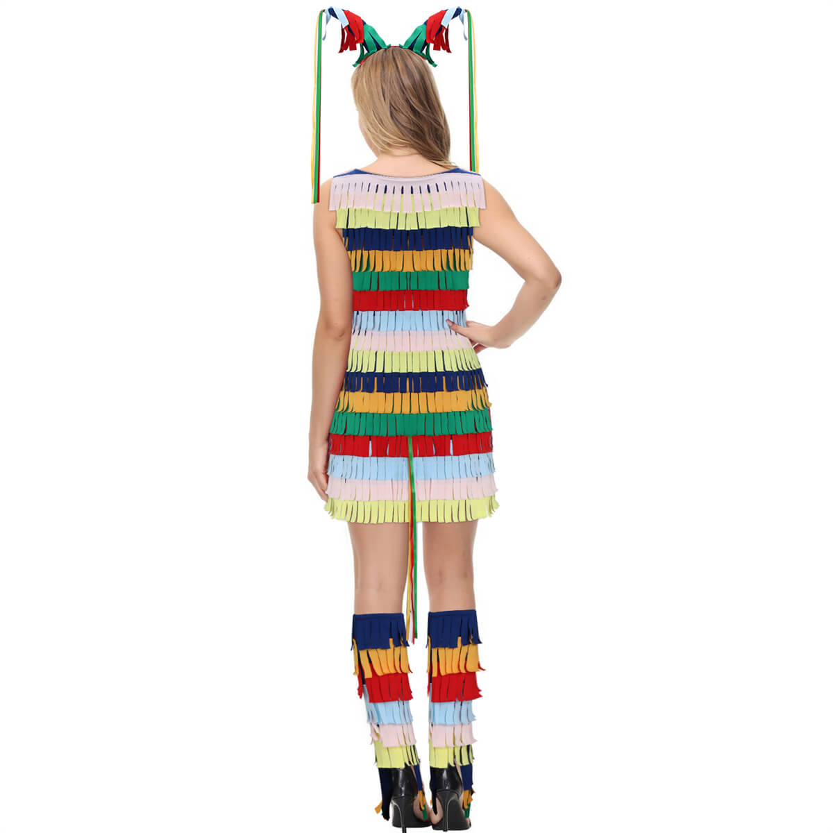 Women Pinata Costume for Halloween Fancy Dress Hallowcos