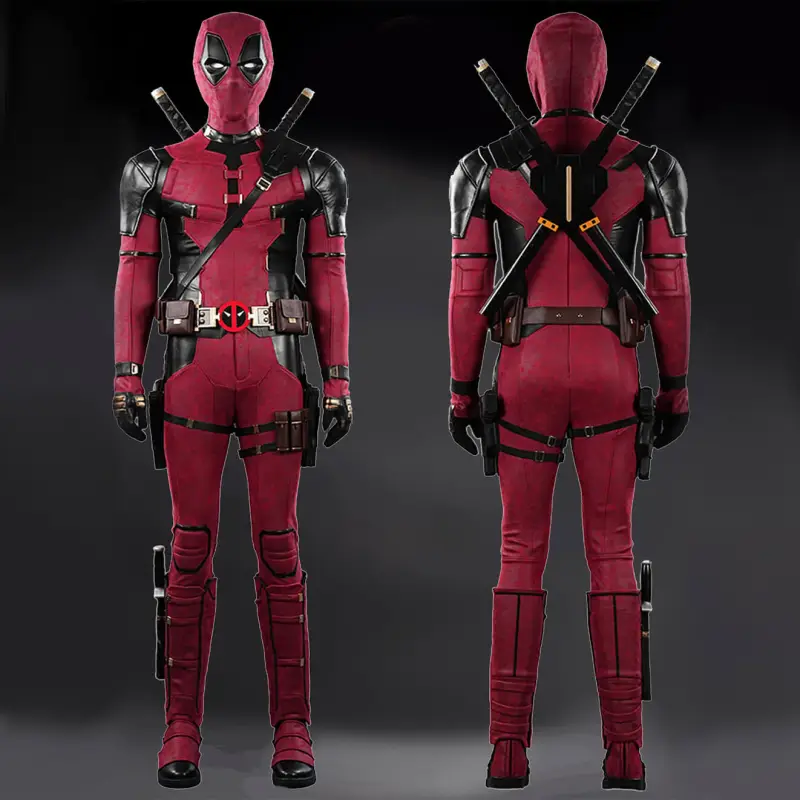 Deadpool 3 Deluxe Costume Deadpool & Wolverine Wade Wilson Halloween ...