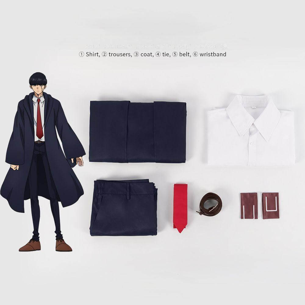 Mashle: Magic and Muscles Mash Burnedead Cosplay Costume Magic Robe ...