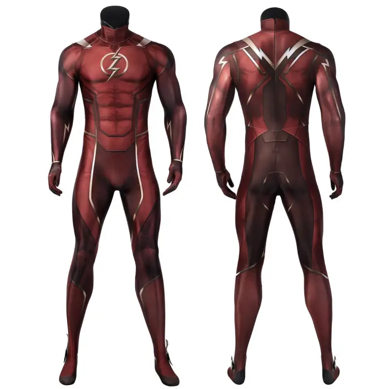 Injustice 2 The Flash Jumpsuit Barry Allen Cosplay Costume Hallowcos