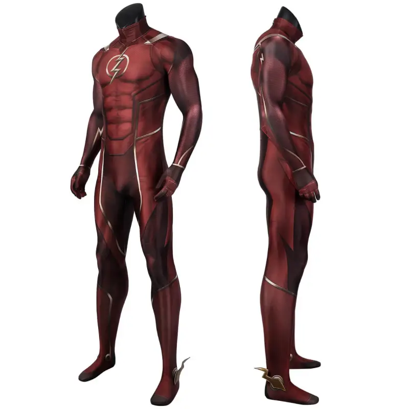 Injustice 2 The Flash Jumpsuit Barry Allen Cosplay Costume Hallowcos