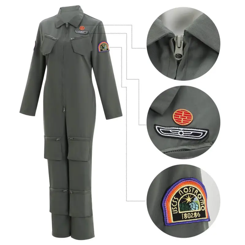 Ellen Ripley Flight Suit Cosplay Costume-Alien Film Hallowcos