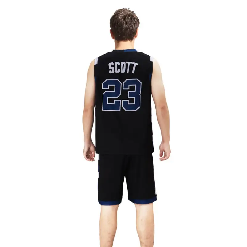One Tree Hill Ravens Nathan Scott Basketball Jersey Black #23 Hallowcos