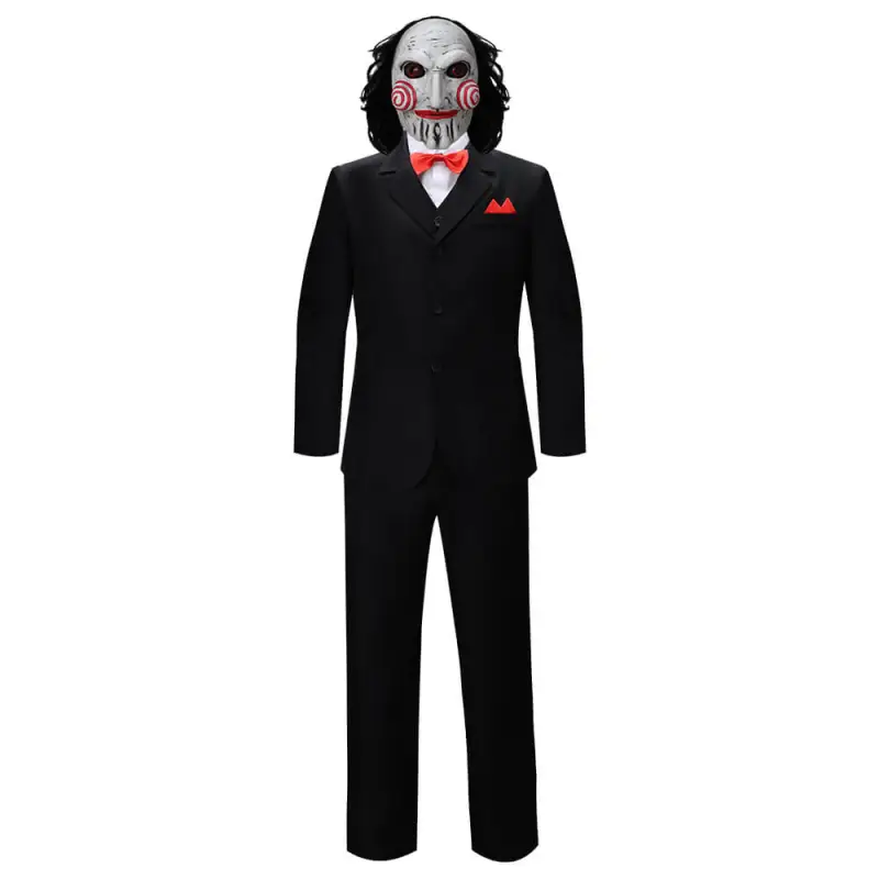 Saw Jigsaw Billy Puppet Cosplay Costume with Mask Hallowcos