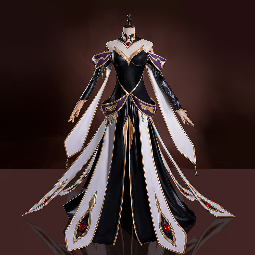 Code Geass C.C. Empress Outfit Britannian Cosplay Costume Hallowcos
