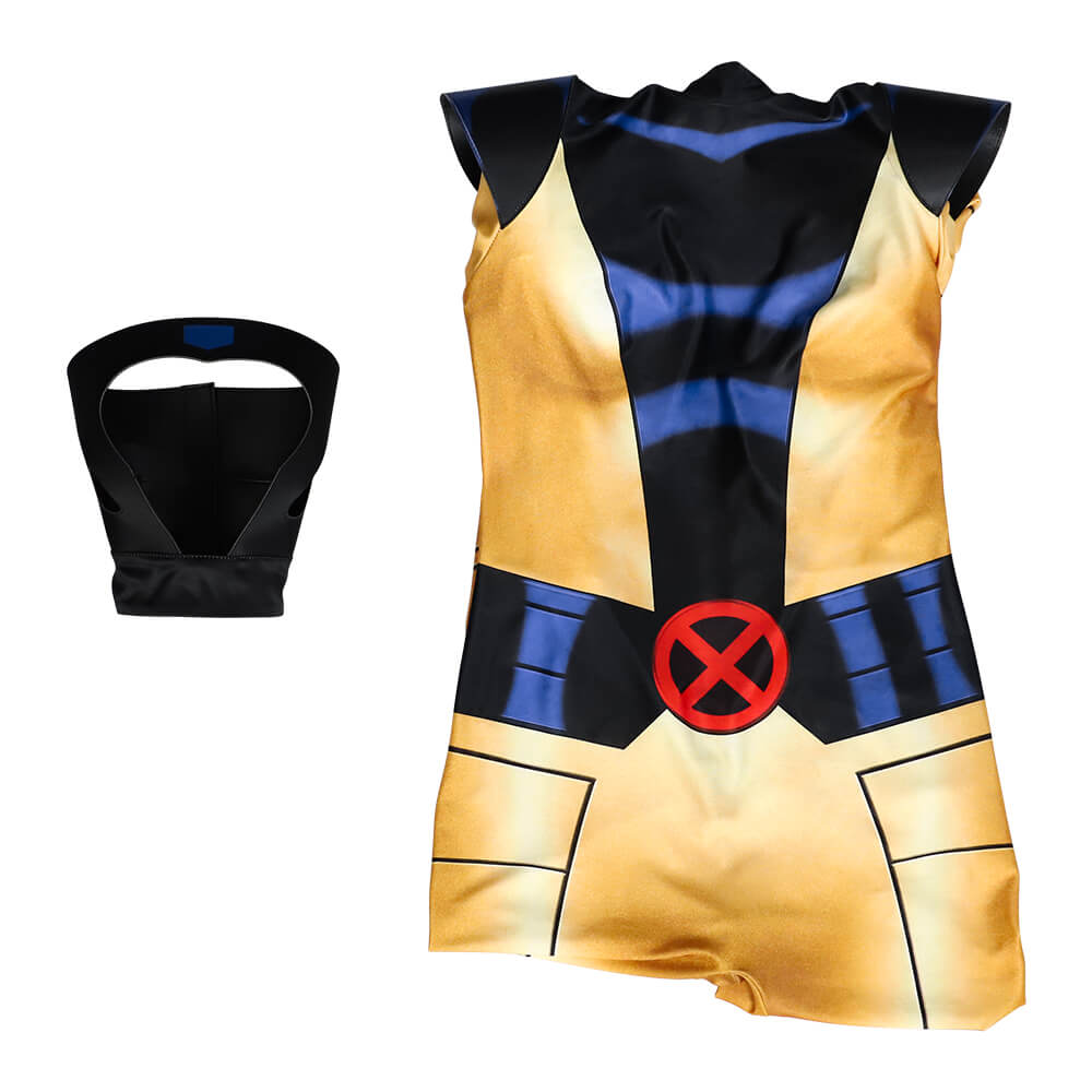 X-Men 97 Jean Grey Cosplay Costume Jumpsuit Mask Hallowcos