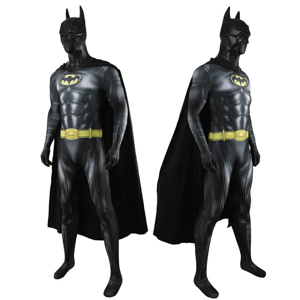 Bruce Wayne 1989 Costume Flash Movie Michael Keaton Cosplay Hallowcos