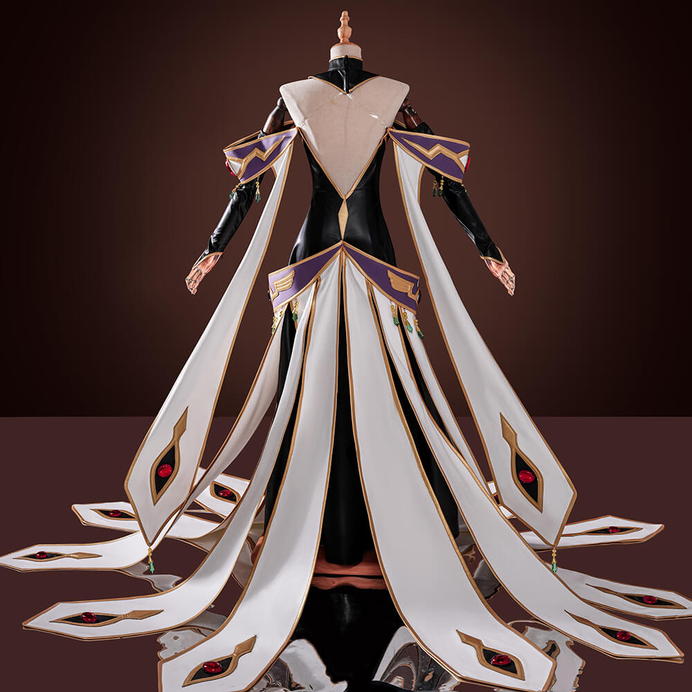 Code Geass C.C. Empress Outfit Britannian Cosplay Costume Hallowcos
