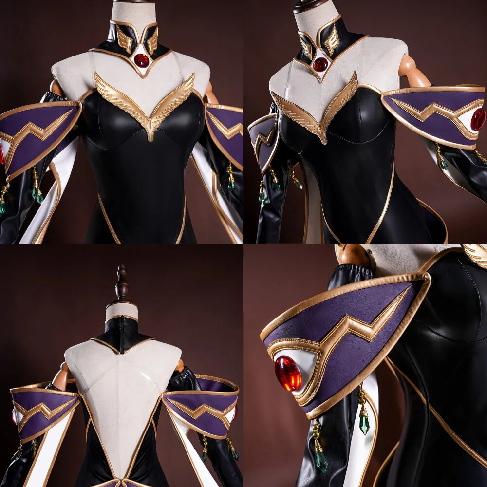 Code Geass C.C. Empress Outfit Britannian Cosplay Costume Hallowcos