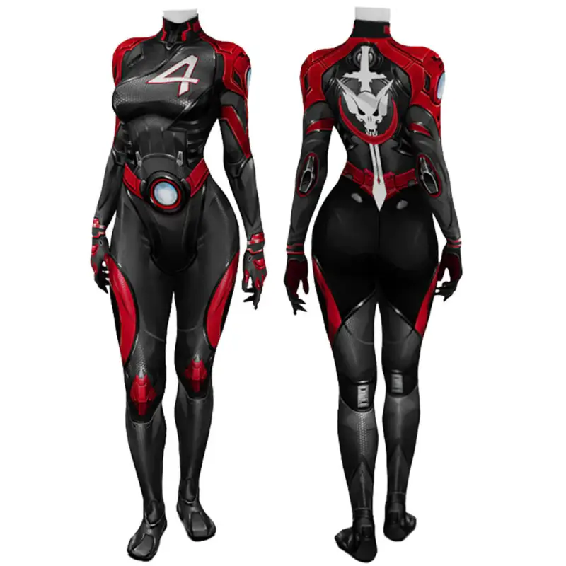 Invisible Woman Blood Shield Skin Bodysuit Cosplay Costume Sue Storm ...