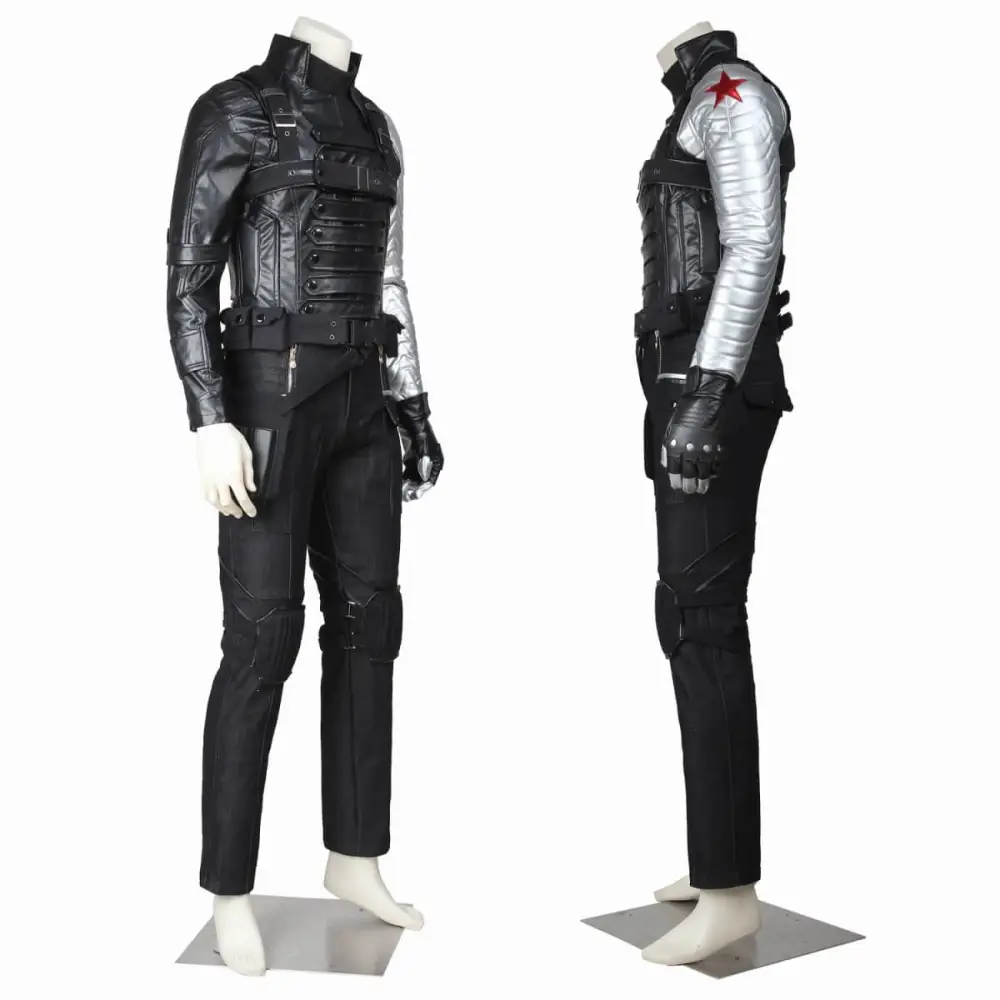 Captain America: The Winter Soldier Bucky Barnes Cosplay Costume Hallowcos