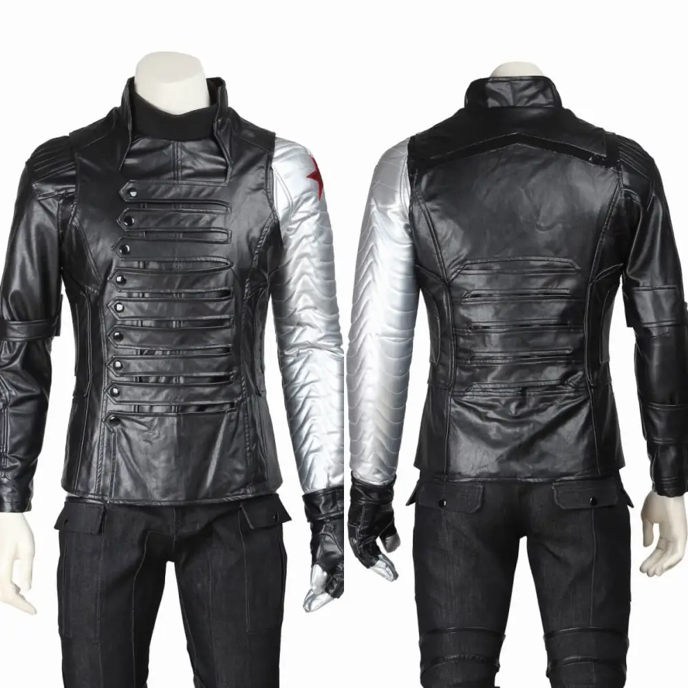 Captain America: The Winter Soldier Bucky Barnes Cosplay Costume Hallowcos