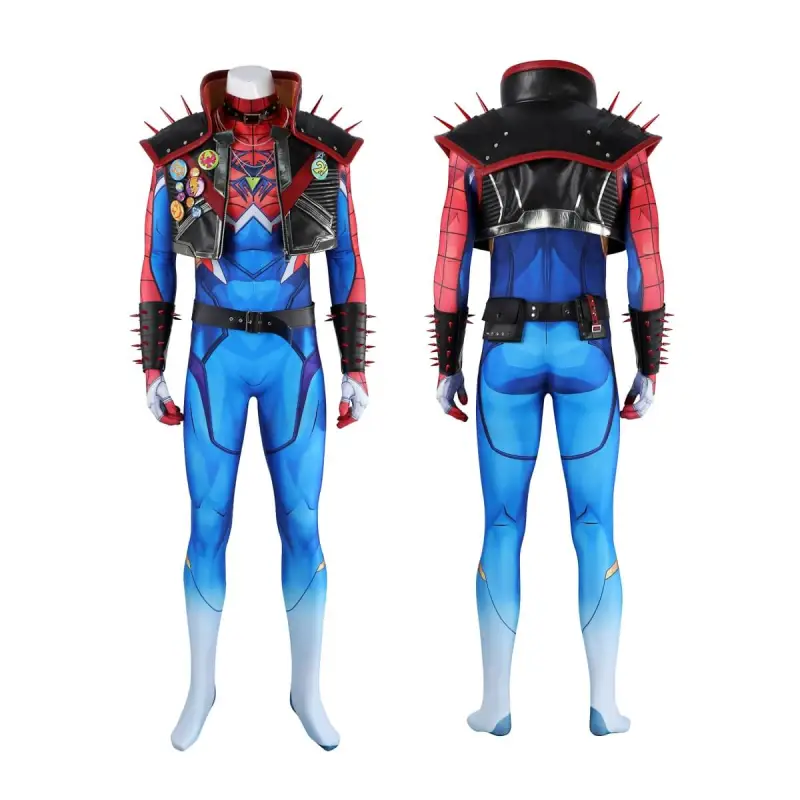 Rivals Spider-Punk 2099 Spiderman Cosplay Costume Upgrade Hallowcos