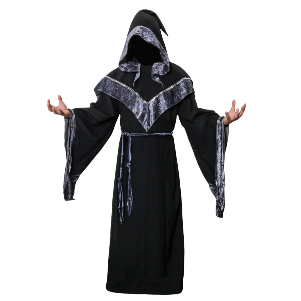 Dark Magician Wizard Robe Halloween Cosplay Costume Hallowcos