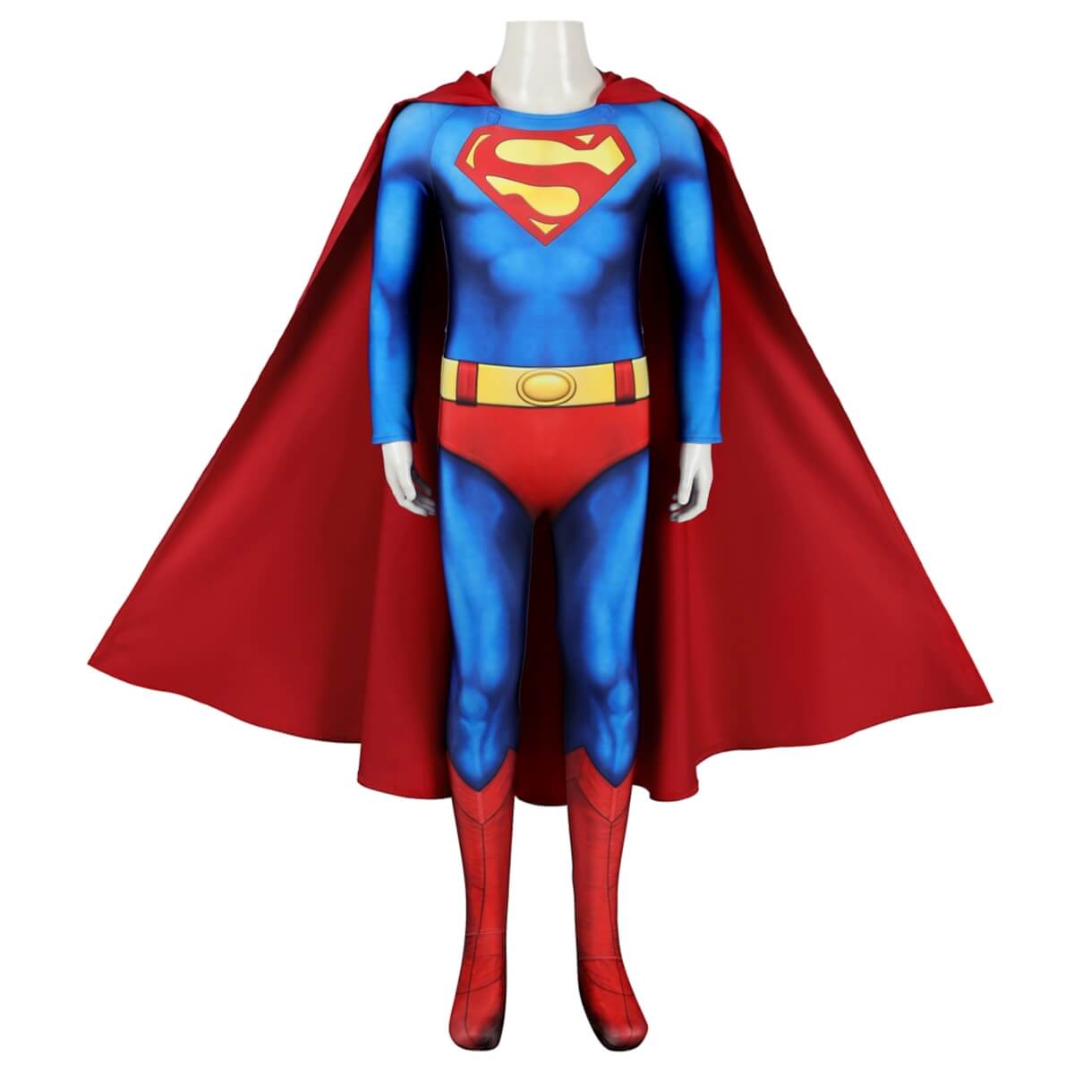 Kids Clark Kent 1978 Cosplay Costume Printed Style Hallowcos