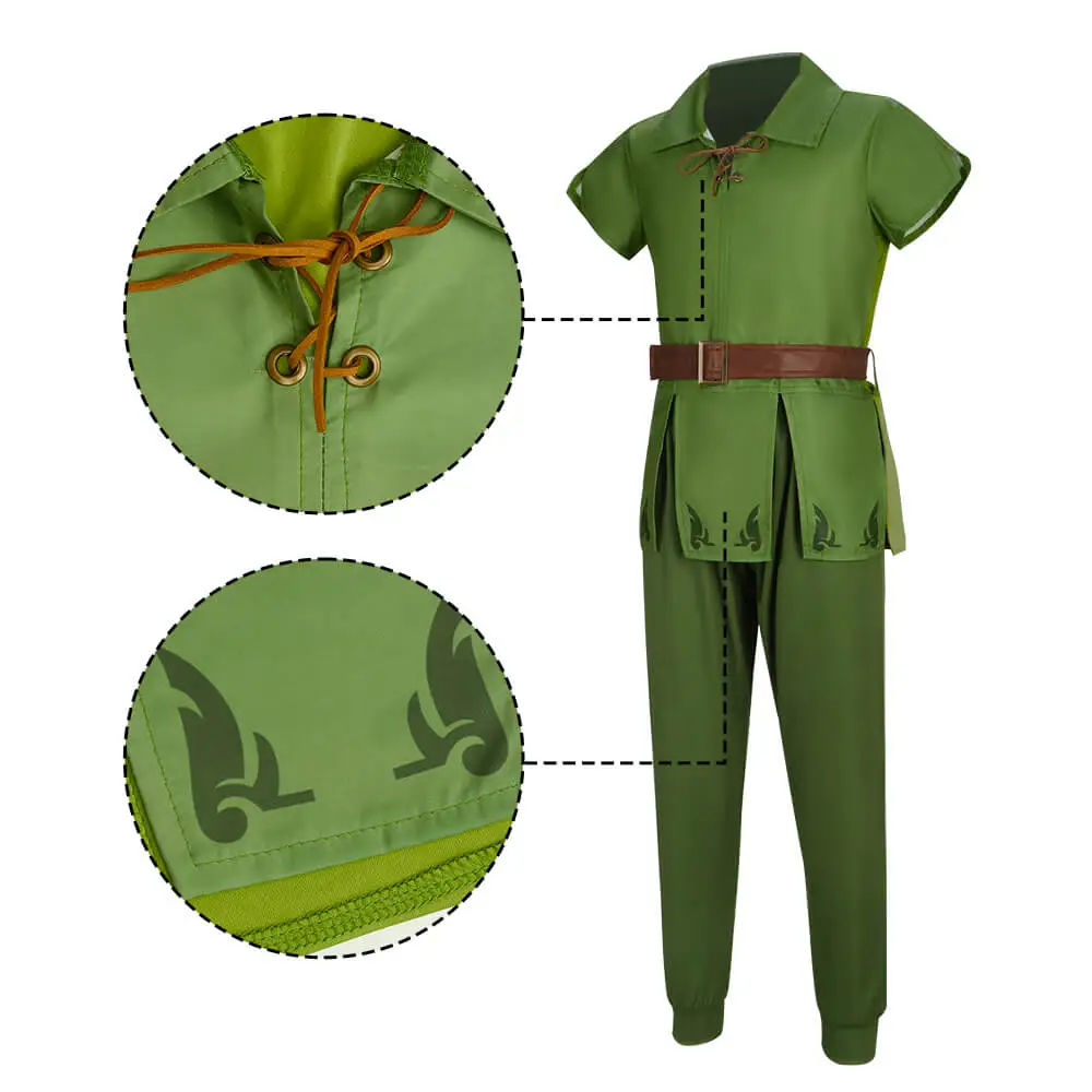 Kids Peter Pan Cosplay Costume For Halloween Hallowcos