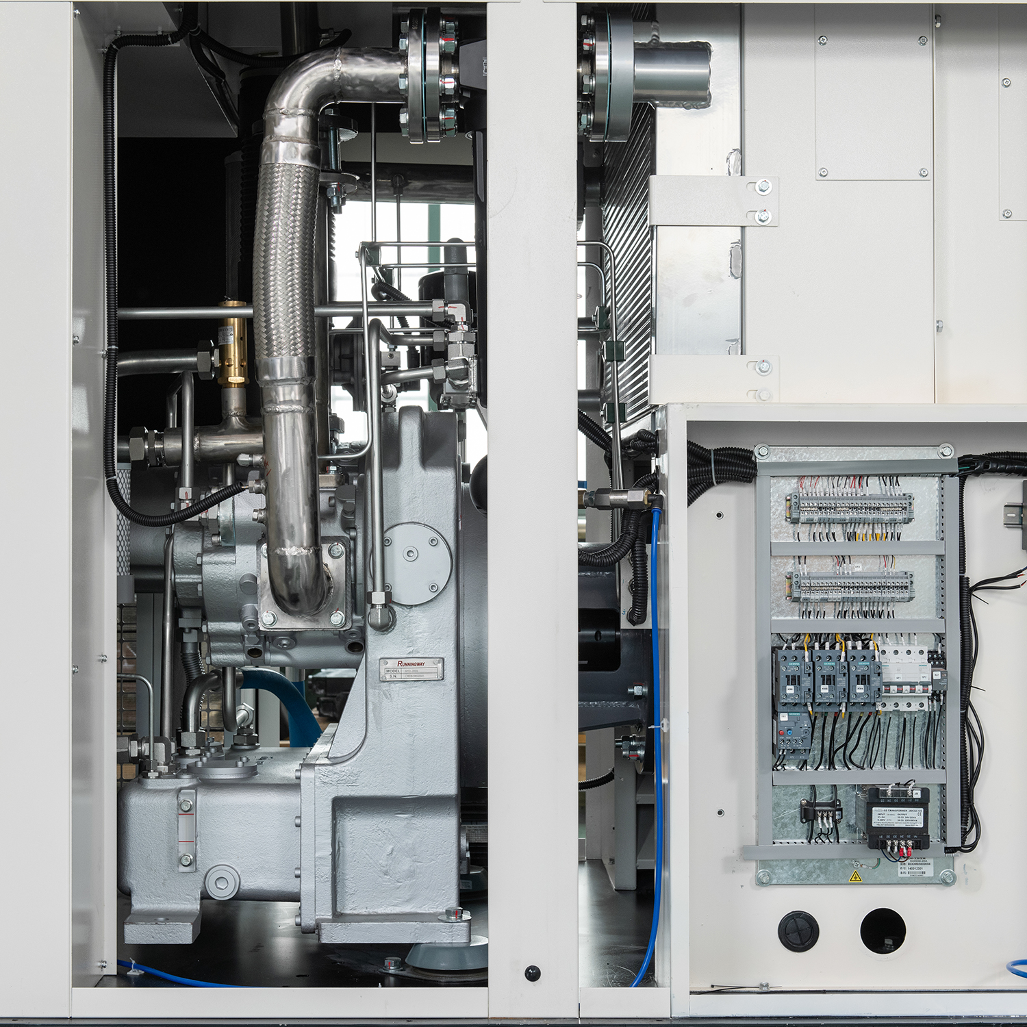 Industrial Stationary Dry Type Silent 7-10bar Oil Free Direct Driven AC ...