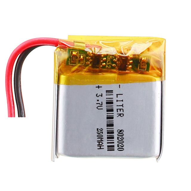 3.7V 250mah 802020 Li-polymer Rechargeable Battery For Smart Watch LED ...