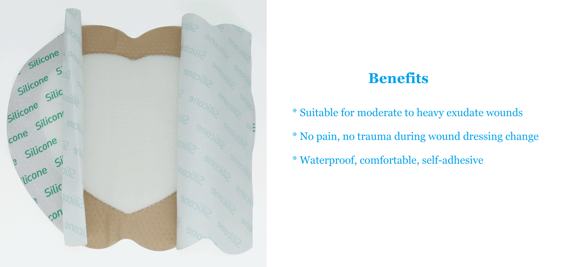 Bordered Silicone Foam Wound Dressing for Sacrum,Silicone Foam Wound ...