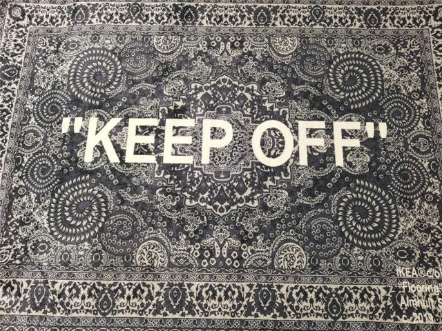 Off White 'KEEP OFF' Rug Carpet
