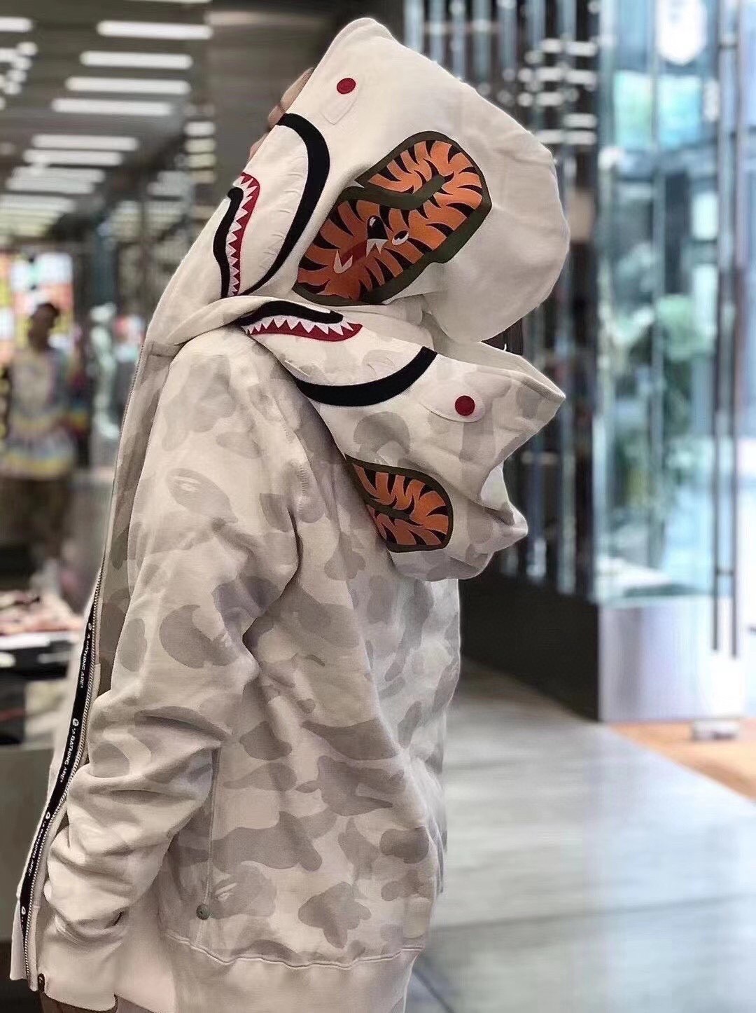 Bape Double Hood Glow in The Dark Hoodie 2 Colors