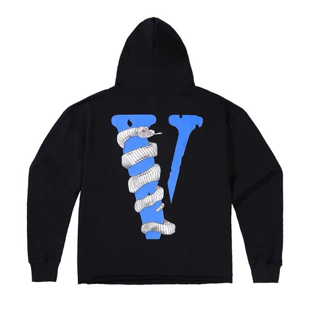Vlone white snake hoodie black/white