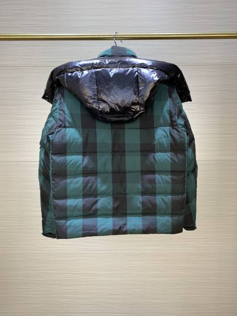 Moncler checkered pattern down jacket 2 colors