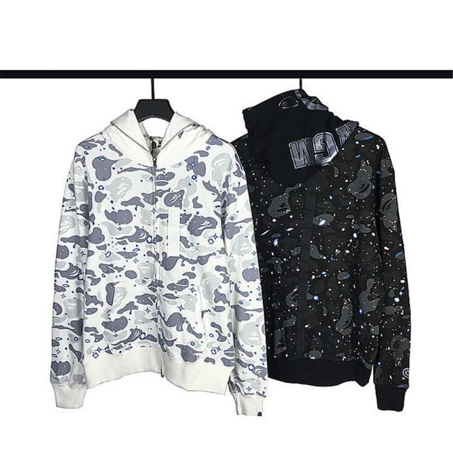 Bape Galaxy Camo Shark Hoodie