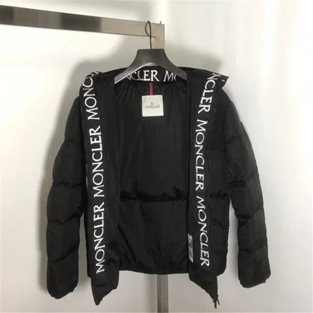Moncler Inside Letters Down Jacket Black Color
